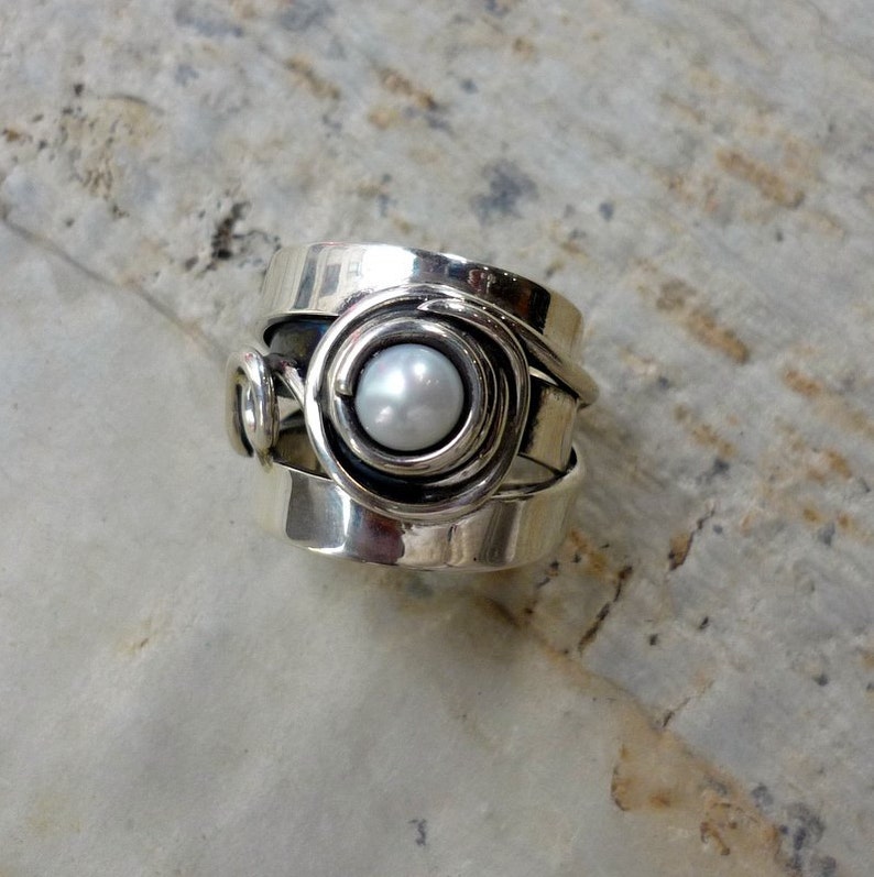 Sterling Silver Ring Statement Silver Ring Silver Wire - Etsy