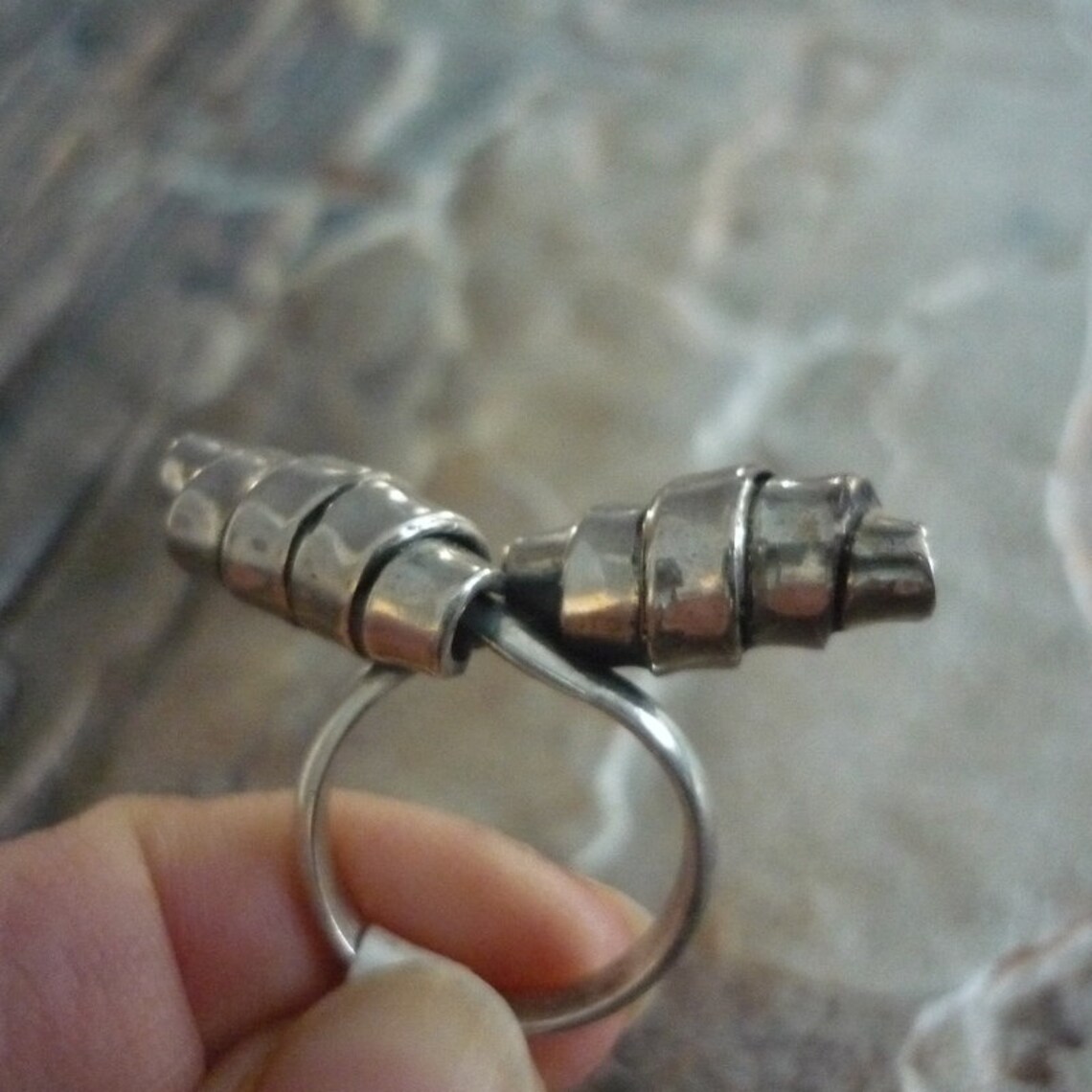 Organic Silver Ring Sterling Silver Ring Wire Wrapped Ring - Etsy