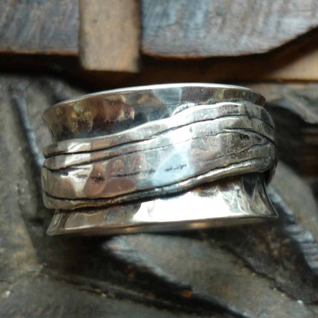 Sterling Silver Ring Wide Silver Band Chunky Silver Ring - Etsy