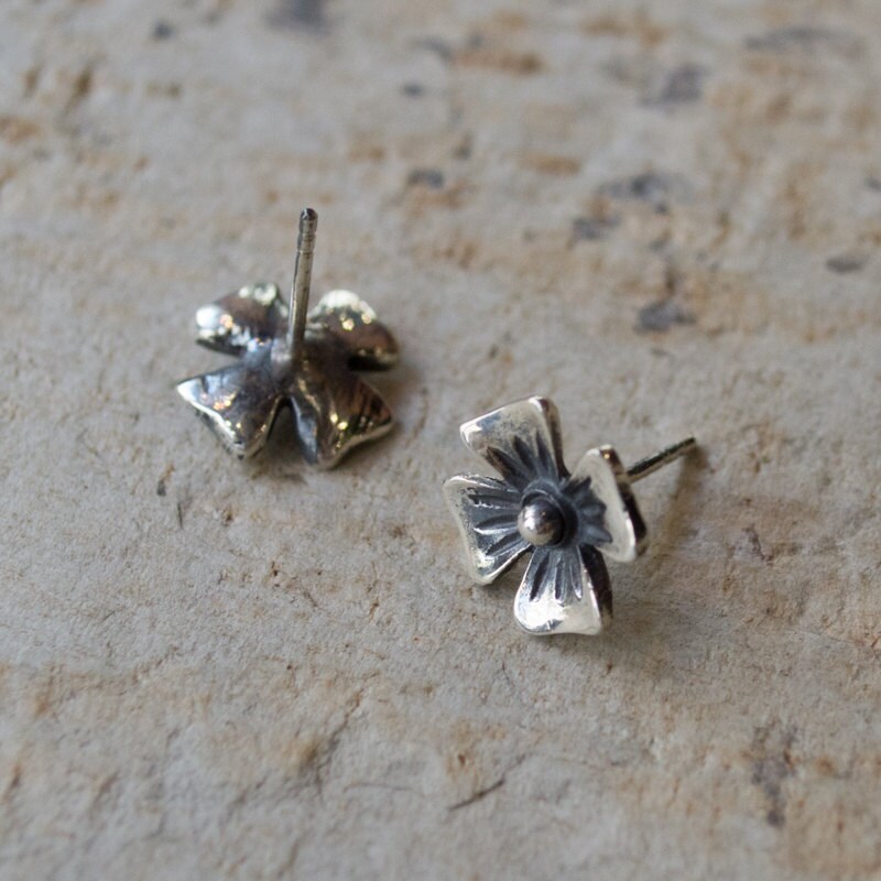 Flower Stud Earrings, Sterling Silver Earrings, Sterling Silver Studs ...