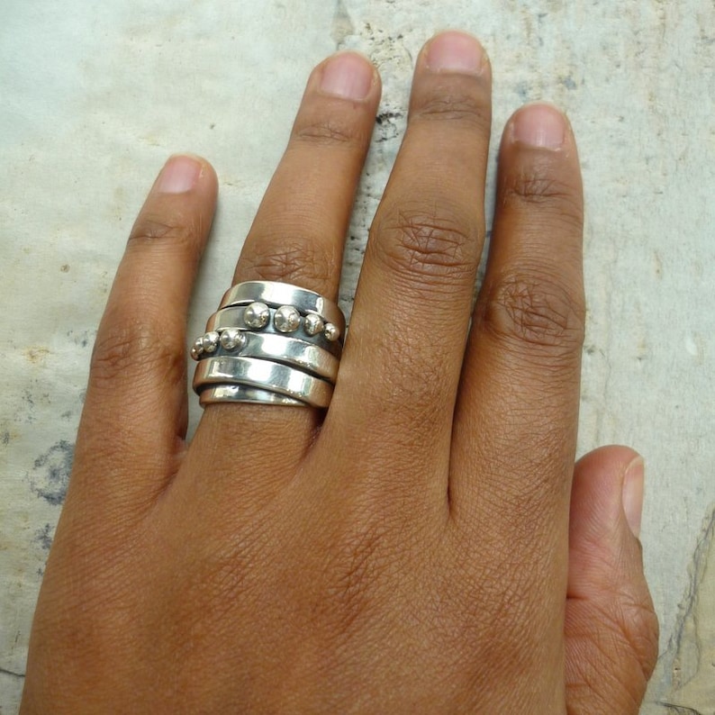 Sterling Silver Wire Wrap Balls Ring 316 | Etsy