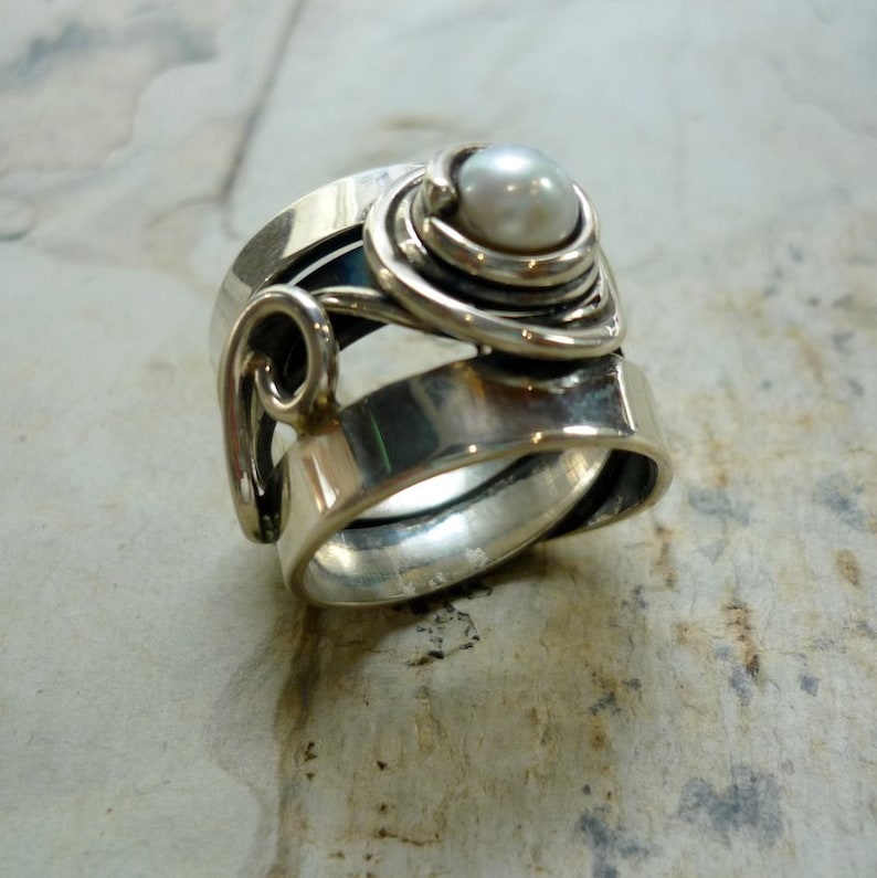 Sterling Silver Ring Statement Silver Ring Silver Wire - Etsy
