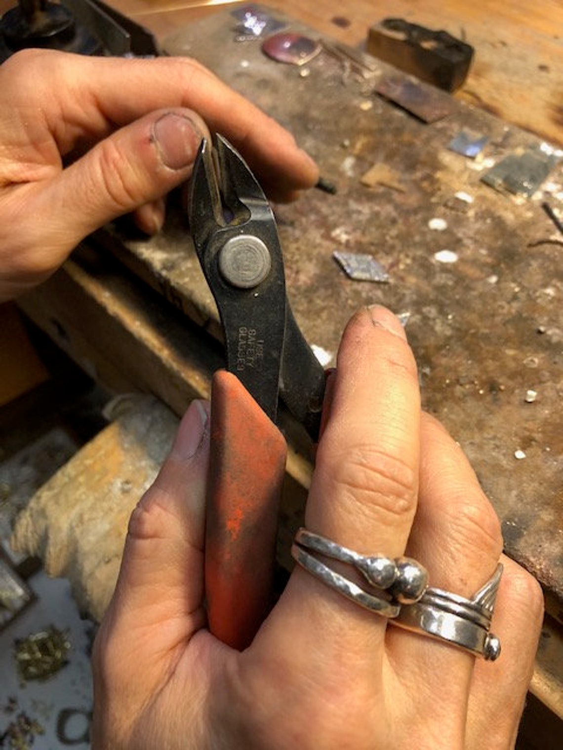 Sterling Silver Ring Wire Wrapped Ring Wide Silver Ring - Etsy