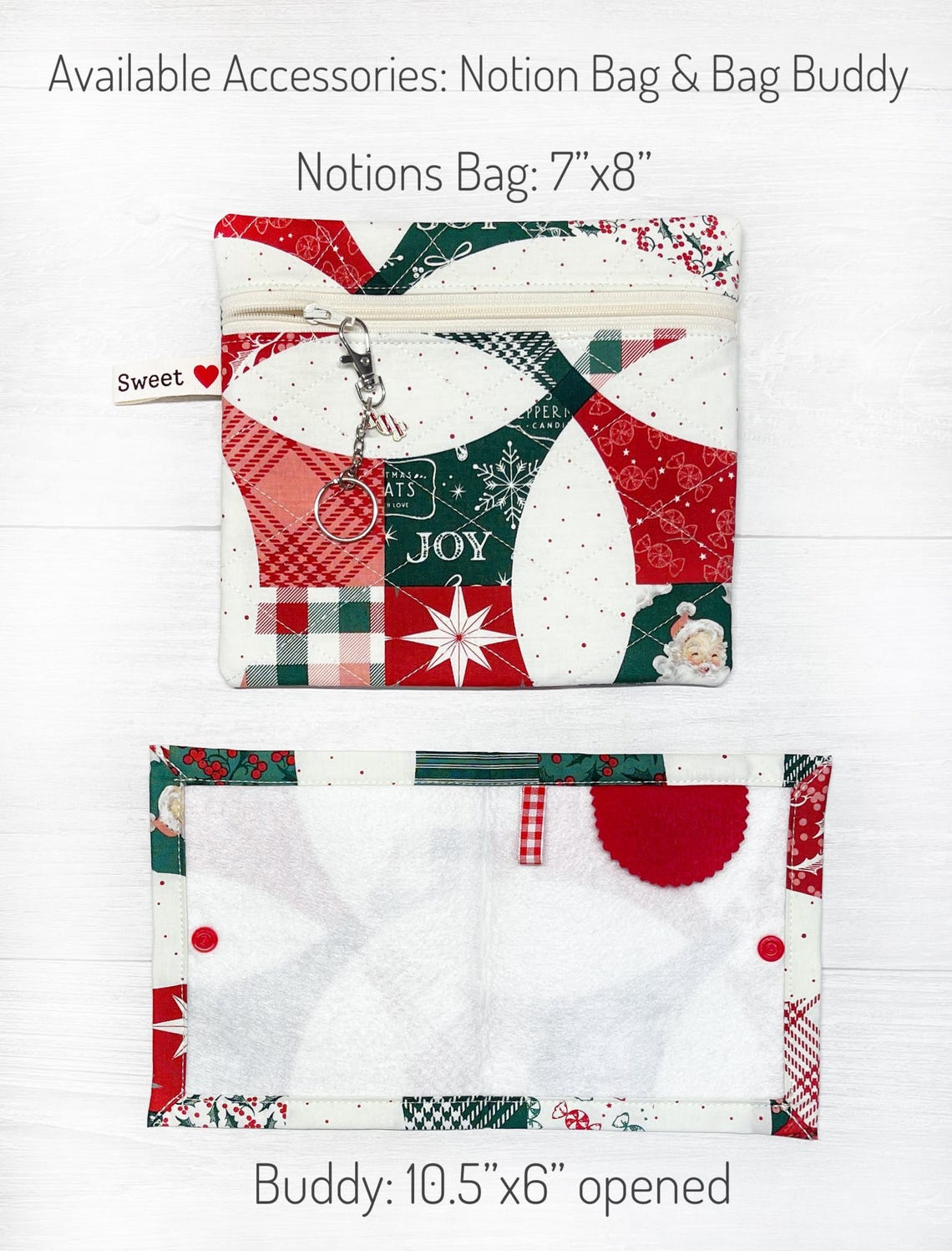 Christmas Cross Stitch Project Bag W/ Merry Little Christmas Fabric ...