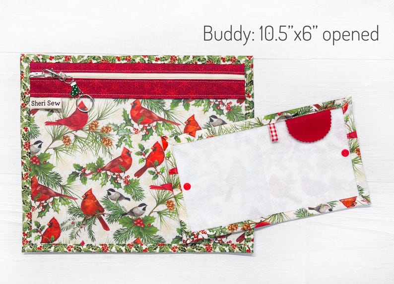 Christmas Project Bag, Cardinal Project Bag, Cross Stitch Project Bag ...