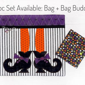 Halloween Project Bag With Fun Witch Shoes, Project Bag for Cross ...