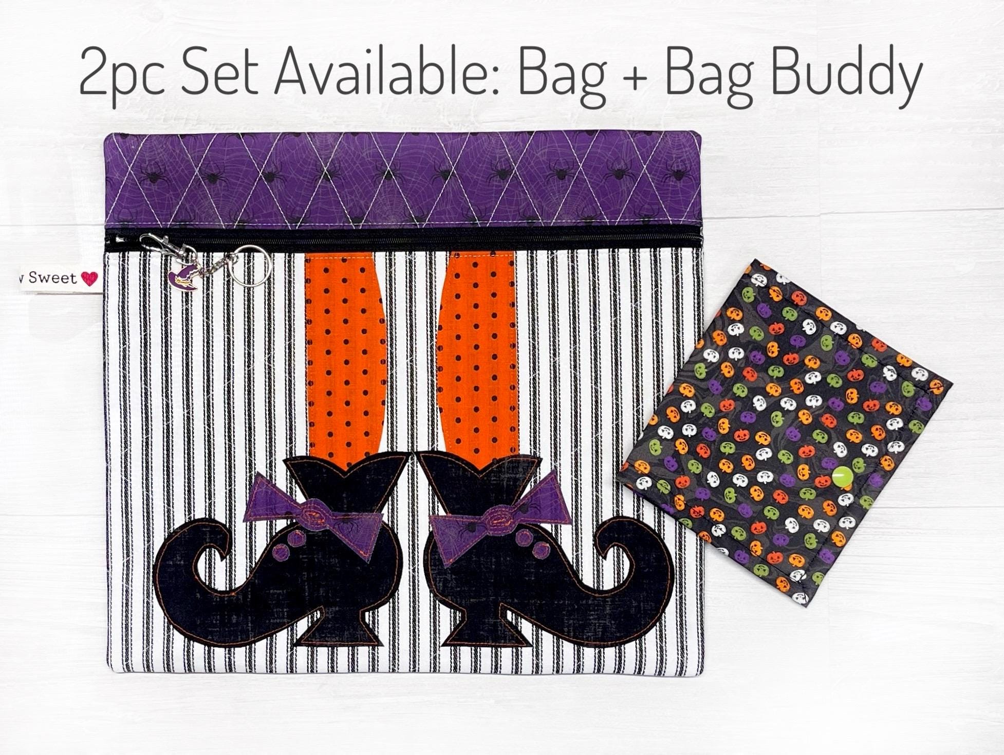 Halloween Project Bag With Fun Witch Shoes, Project Bag for Cross ...