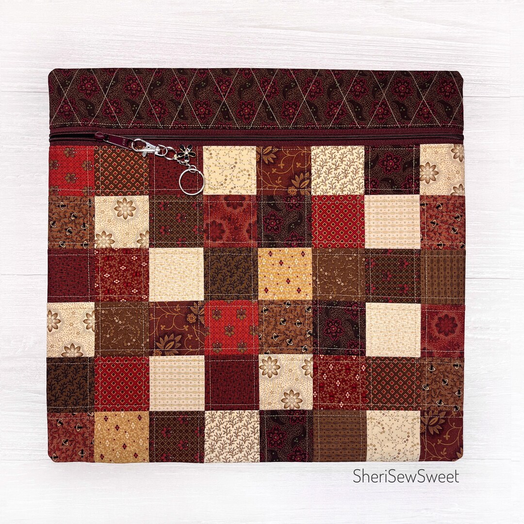 Cross Stitch Project Bag W/redwood Cupboard Fabrics by Pam Buda, Primitive Country Traditional ...