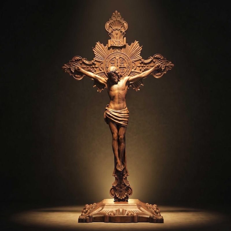 Crucifix Standing Statue - Etsy
