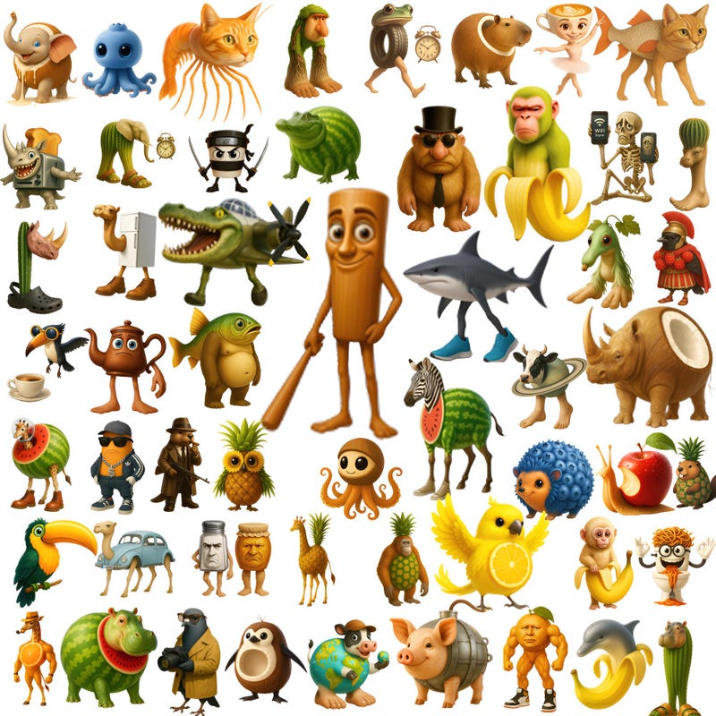 Brainrot personajes png - Etsy España