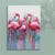 Abstract Flamingos Art on Canvas, Tropical Wall Art, Colorful Prints ...