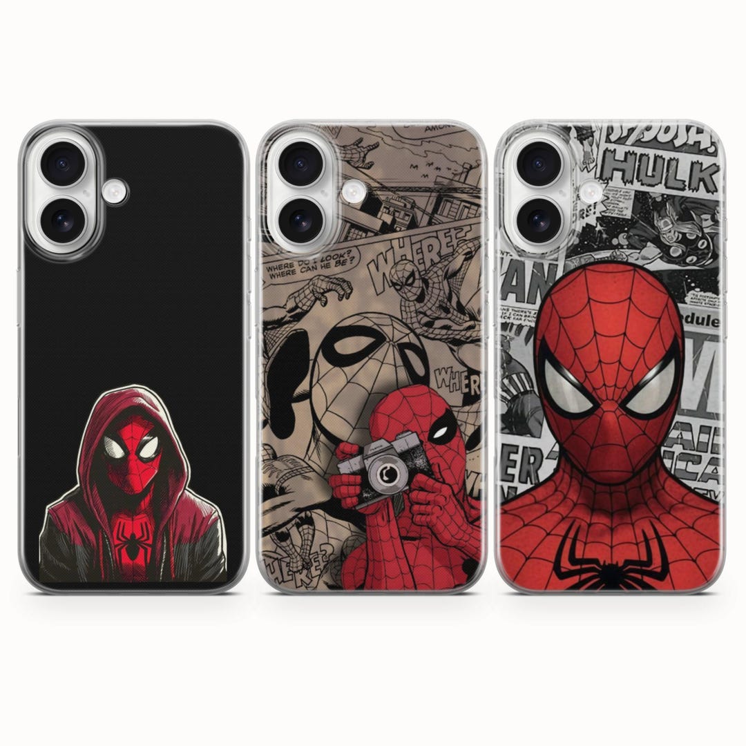 Spider-man Super Hero Phone Case Cover for iPhone 17, 16, 15, 14, 13 ...