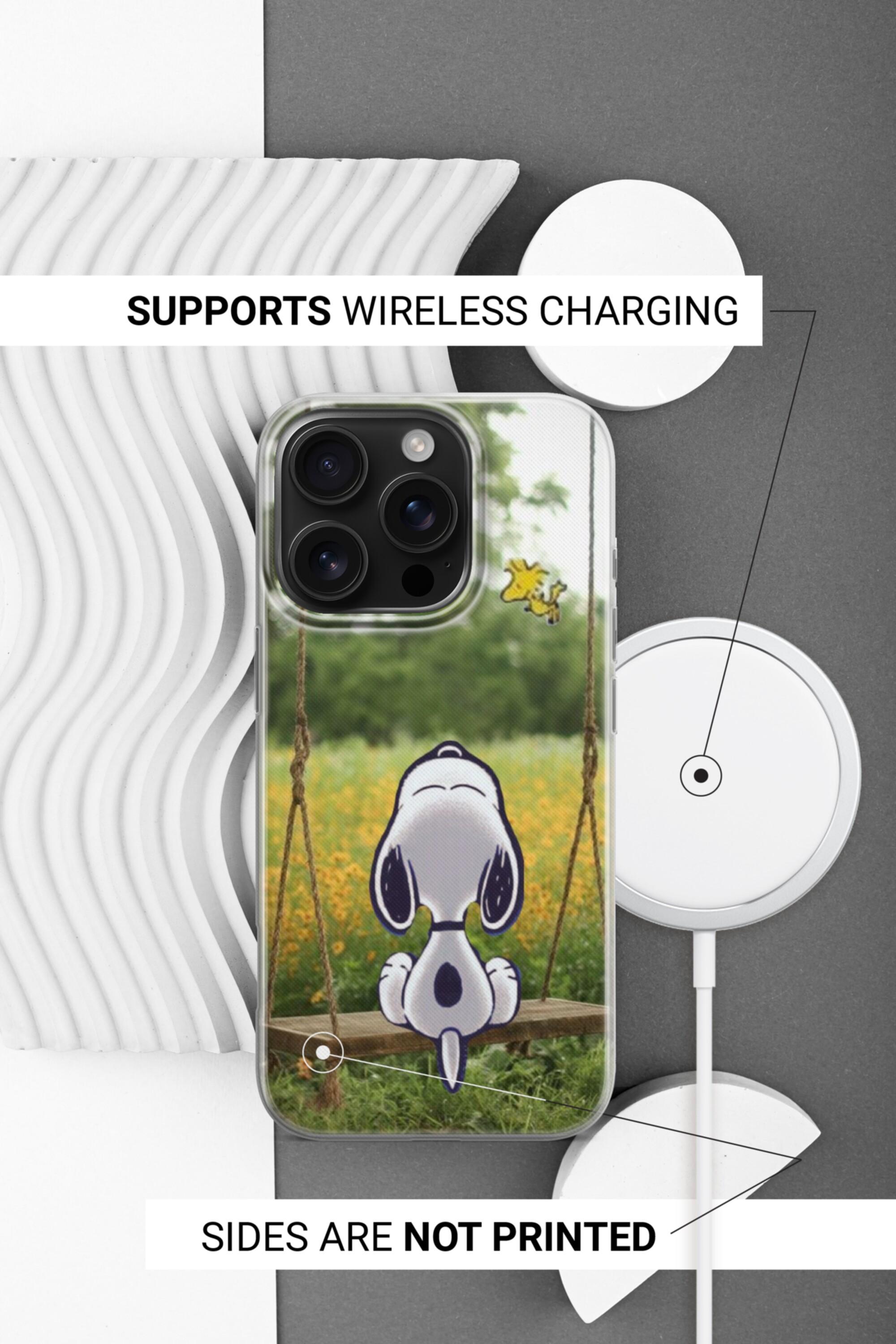 Snoopy on Swing Phone Case, Cute Snoopy iPhone Case, Peanuts Cartoon ...