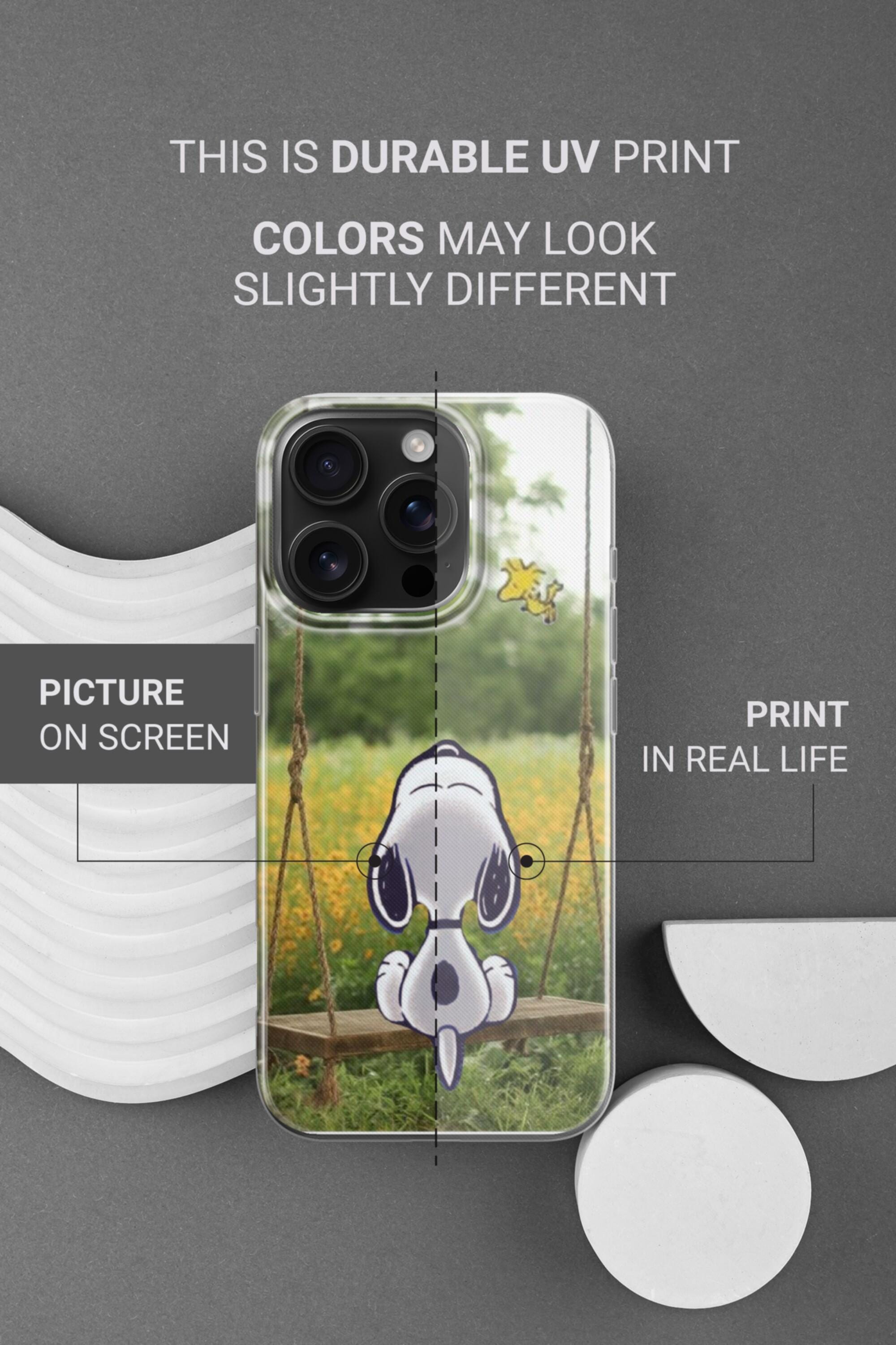 Snoopy on Swing Phone Case, Cute Snoopy iPhone Case, Peanuts Cartoon ...