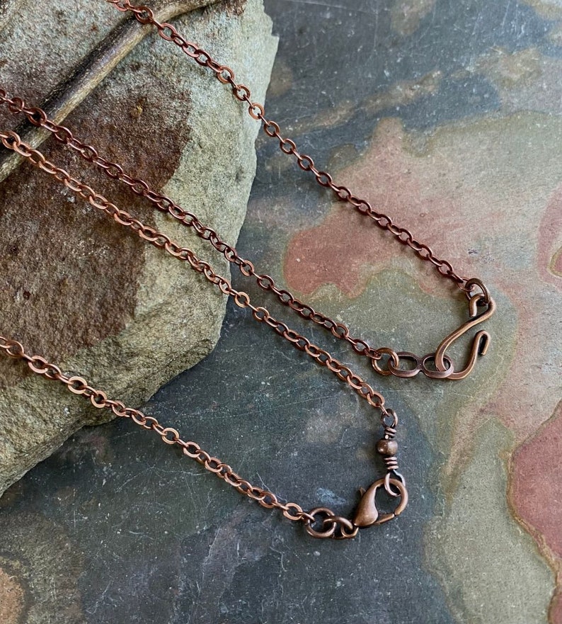Antiqued Copper Plated Necklace Chain, Choose Length & Clasp - Etsy