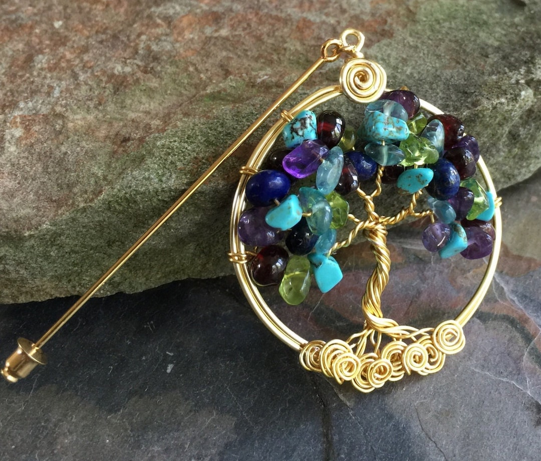 Custom/personalized Tree of Life Brooch Pin-lapel Pin-family ...