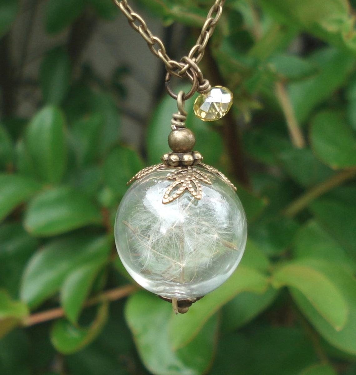 Dandelion Necklace Dandelion Flower Brass Necklace Onlywish - Etsy