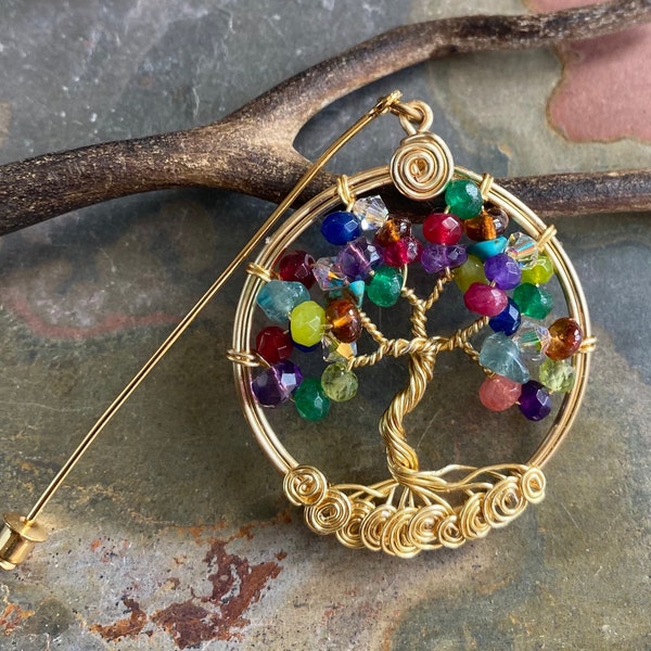 Family Tree Brooch - Etsy