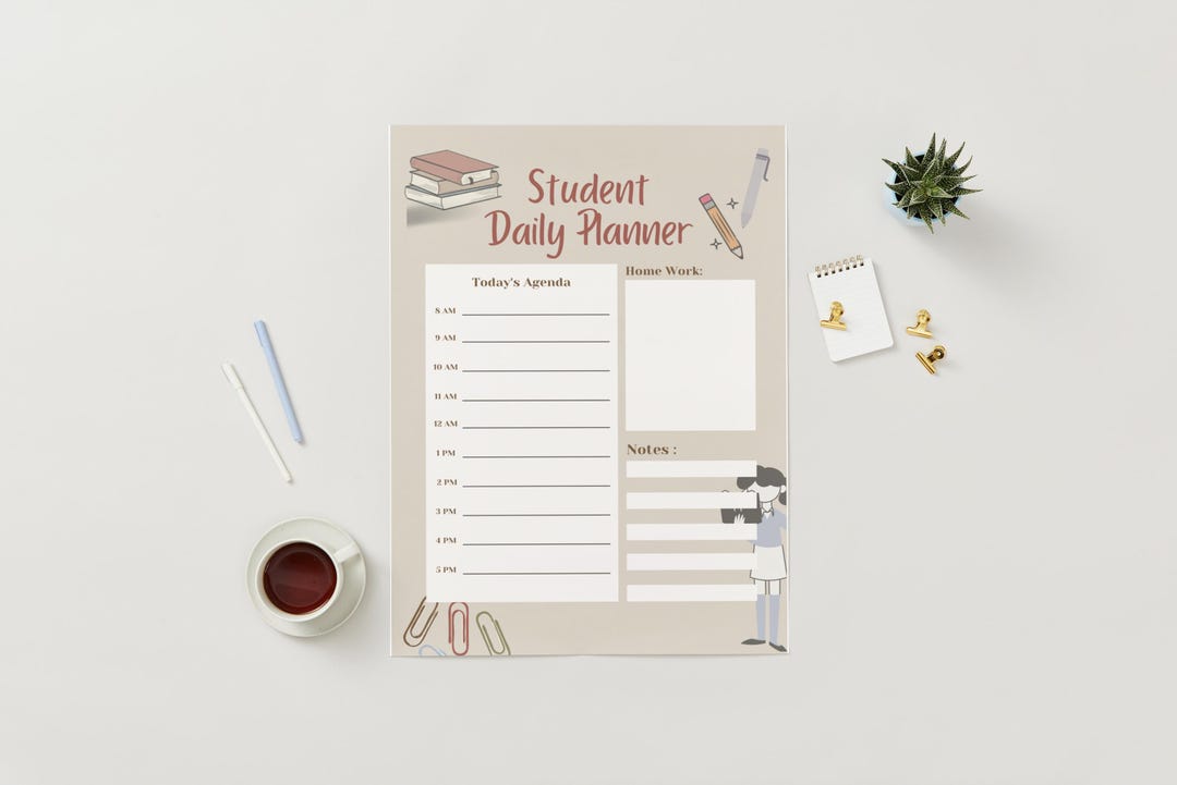Editable Student Daily Planner - Etsy