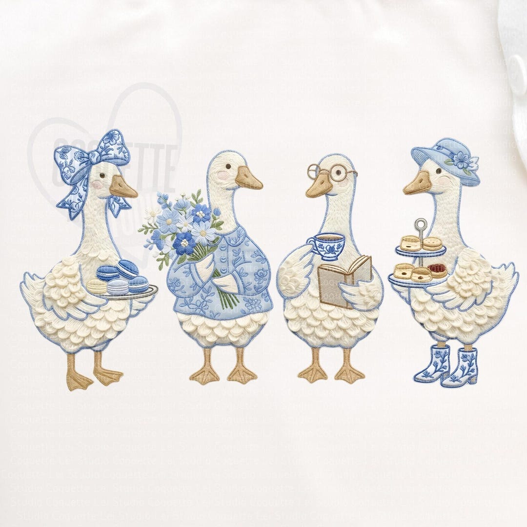 Grand Millennial Png, Geese Png, Coquetteful Png, Grannie Sweater ...