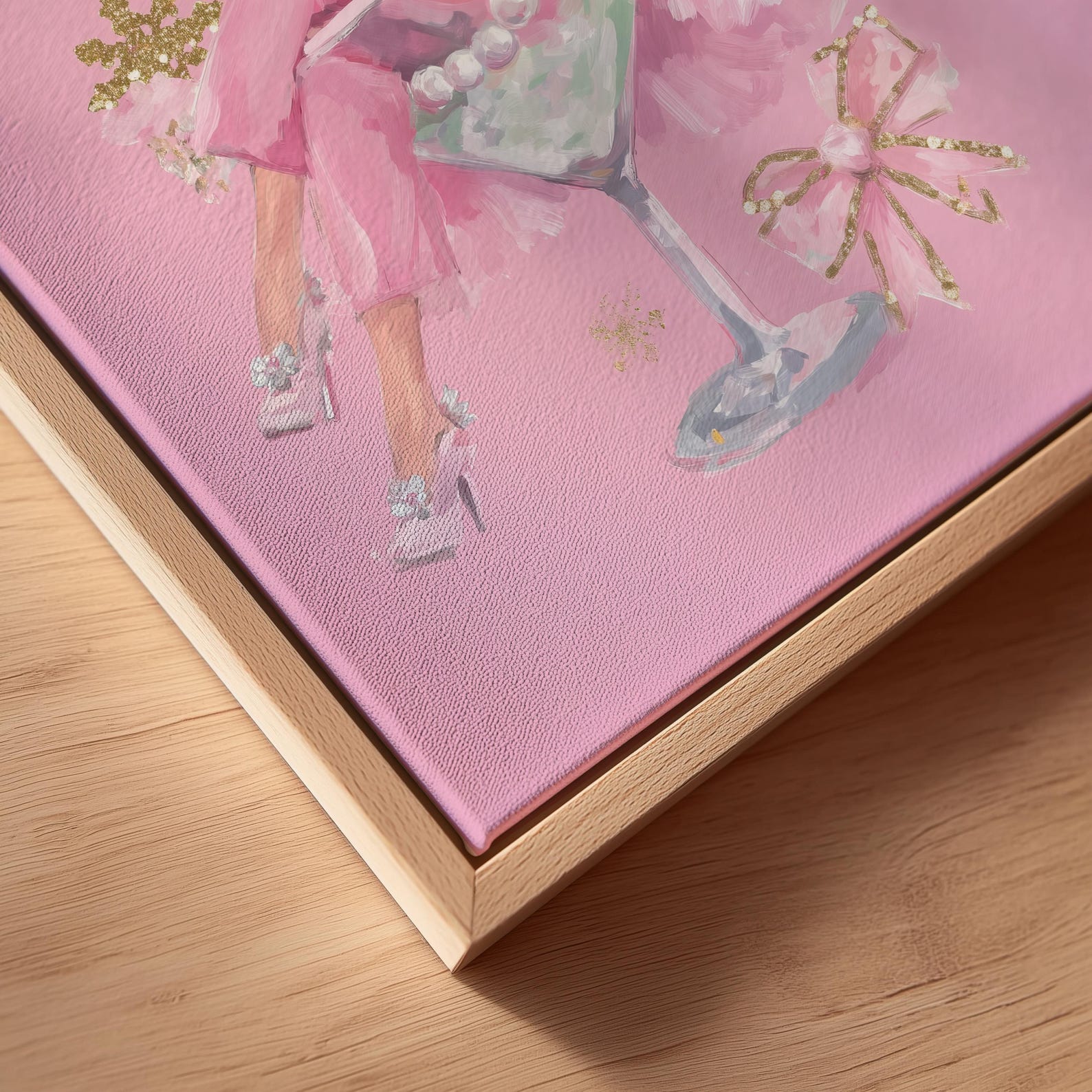 Glam Pink Girly Santa Printable (digital Download), Coquette Christmas ...