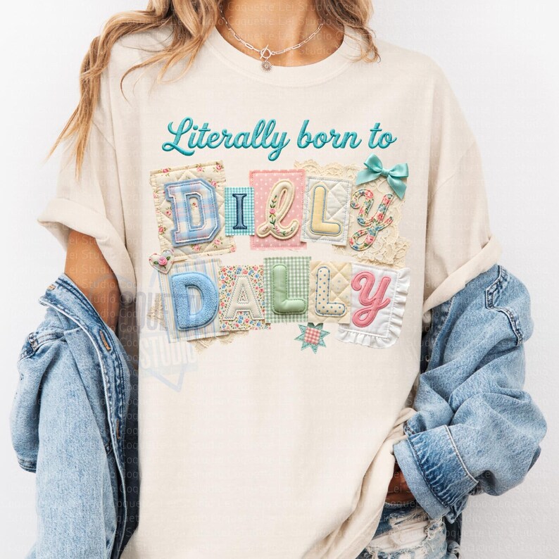 Born to Dilly Dally Png, Cottagecore, Grandmacore, Granny Sweater ...