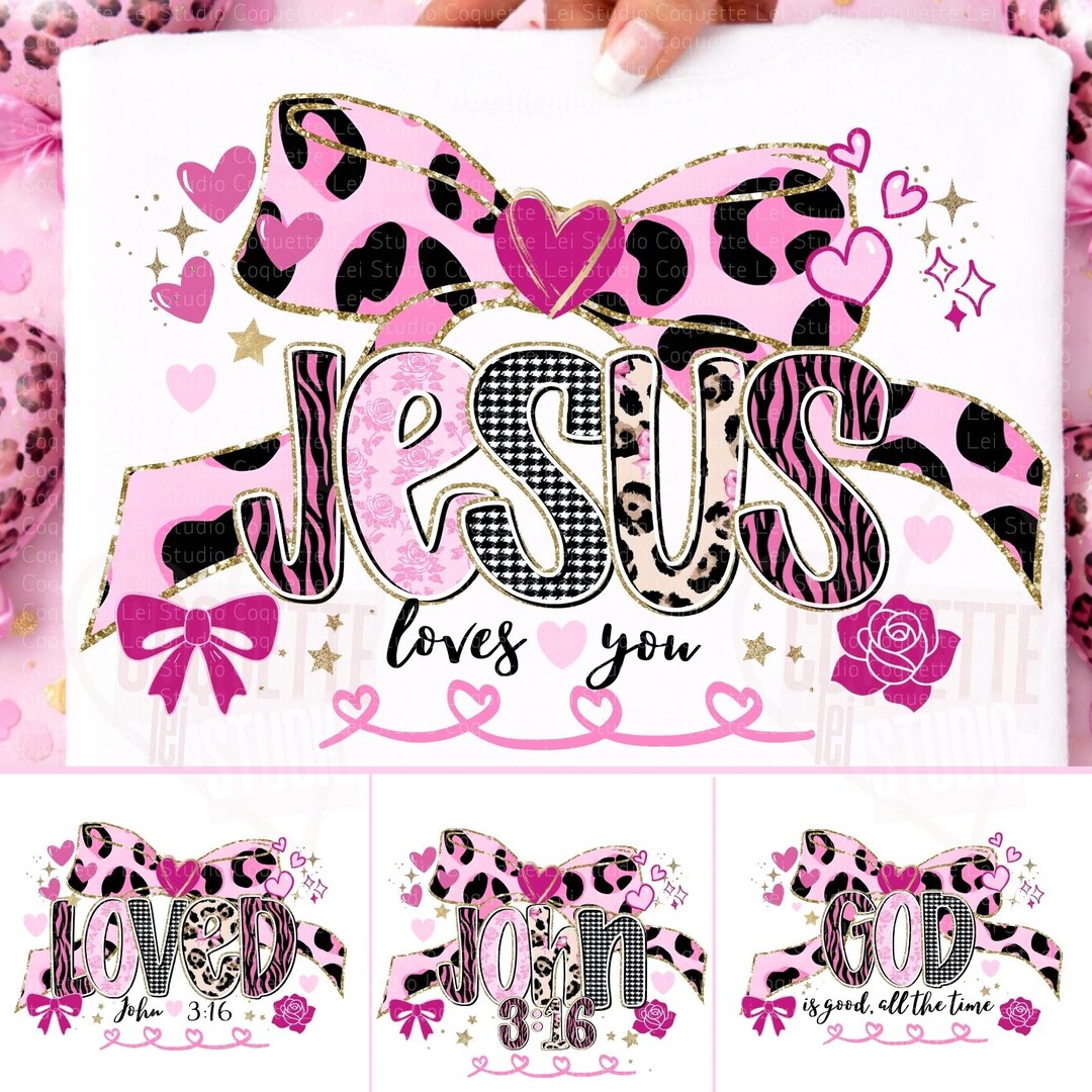 Christianity God is Good, Coquette Jesus Valentine Png, Jesus Loves You ...