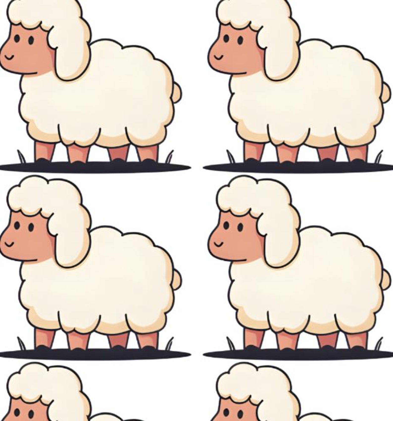 Pattern Paper Wrap Sheep White - Etsy