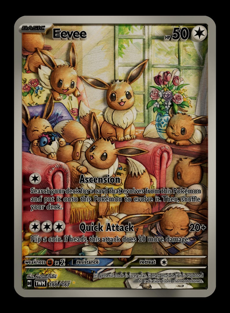 Pokemon Gift - Eevee 3D Card - Etsy