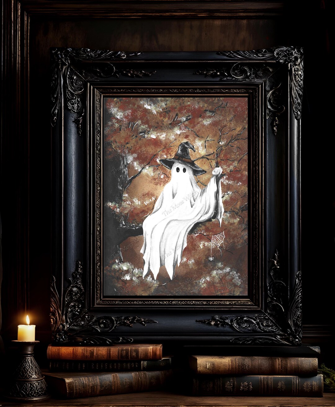 Original Artwork, 12"x9" Acrylic Painting, "falling Ghosts", Ghost ...