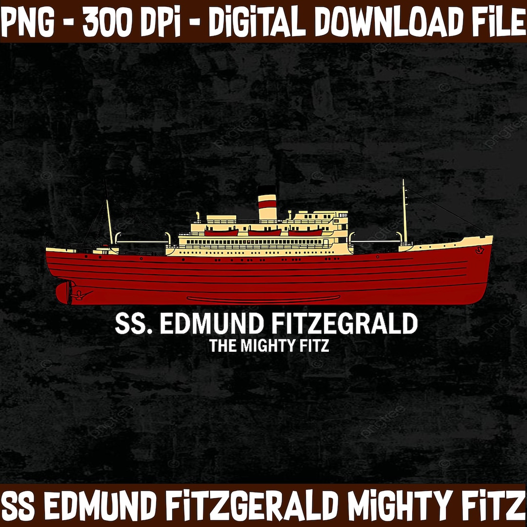The SS Edmund Fitzgerald Png, Great Lakes Ship Lake Superior PNG, SS ...