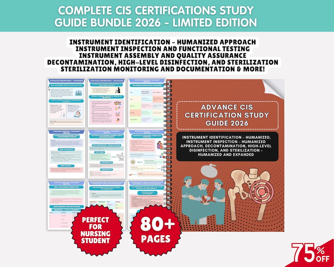 CIS Certification 2026, CRCST Study Guide 2025: Sterile Processing ...