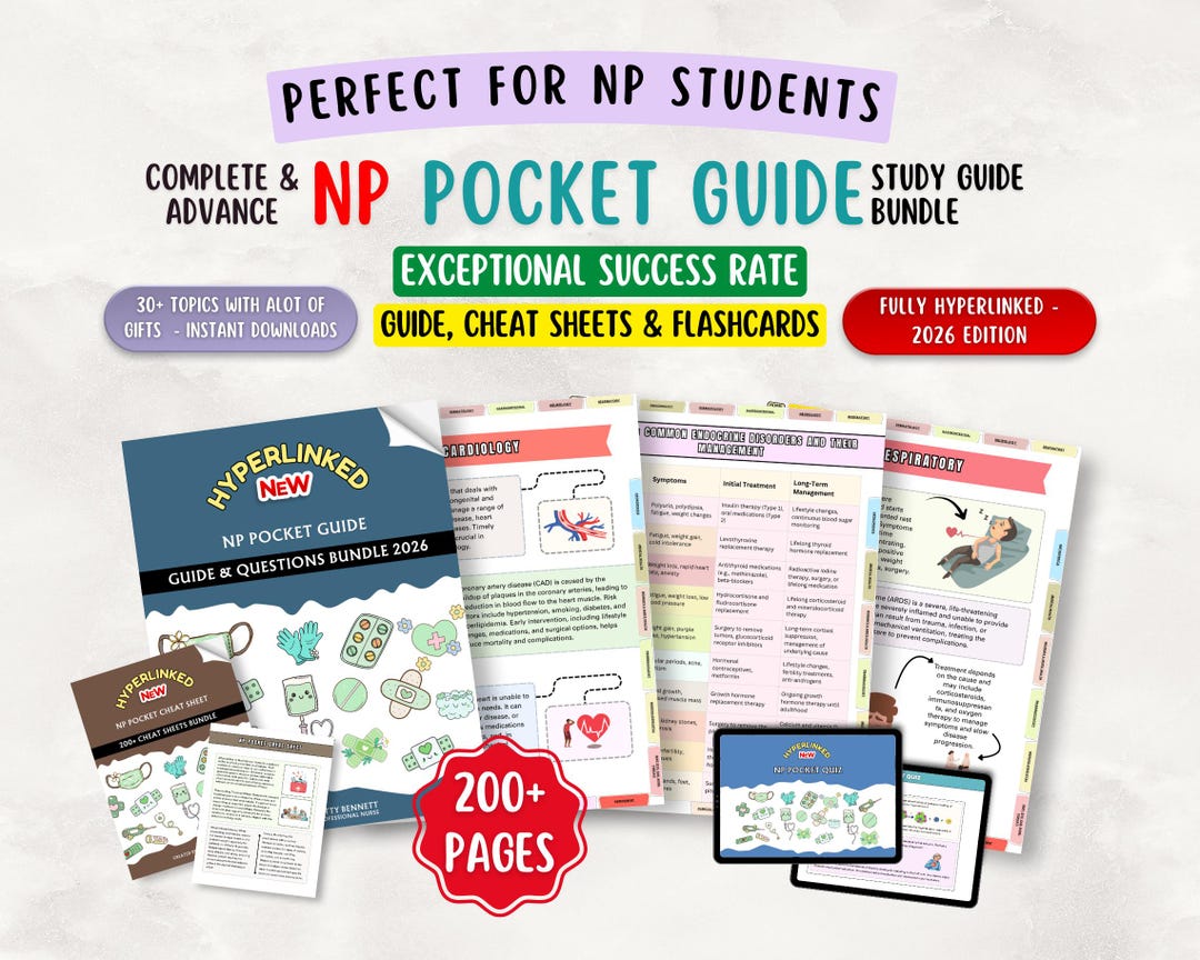 NP Study Guide With Cheat Sheet Flashcards, 200+ Pages, 30+ Topics ...