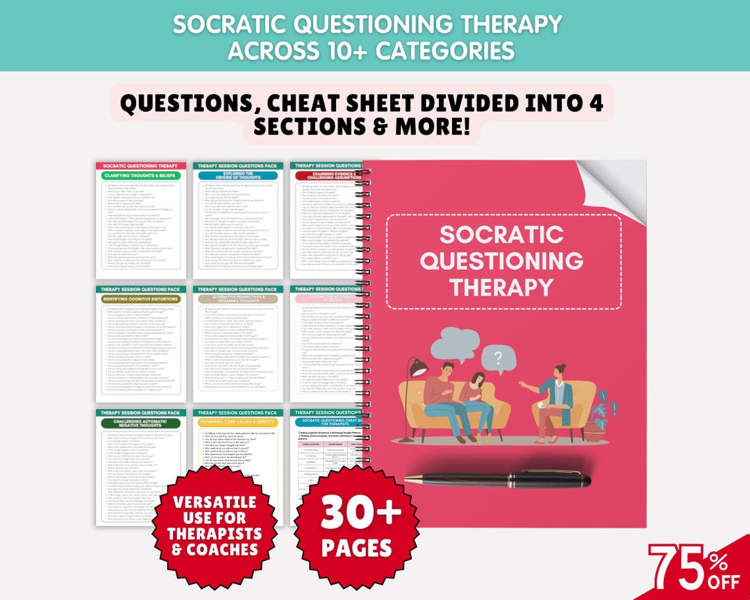 Socratic Questioning Therapy Questions, Intervention Phrases HIPAA ...