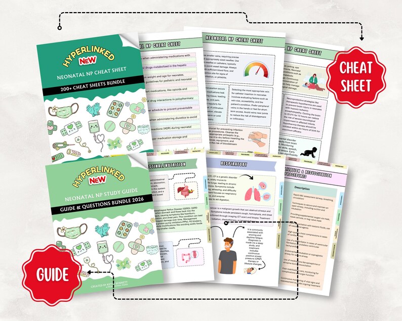 Neonatal NP Study Guide, Cheat Sheets & Flashcards (2026 Hyperlinked ...