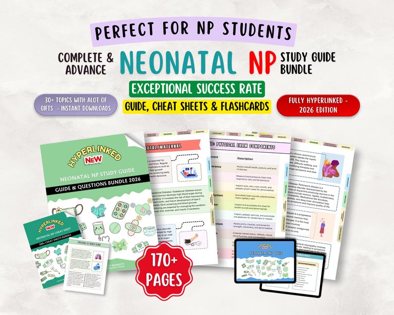 Neonatal NP Study Guide, Cheat Sheets & Flashcards (2026 Hyperlinked ...