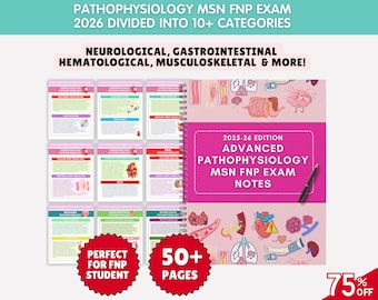 Advanced Pathophysiology MSN FNP Exam Notes All Exams - Etsy