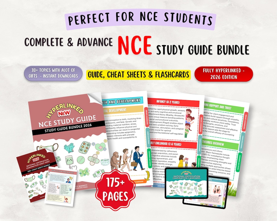 NCE Counseling Exam Study Guide: Hyperlinked Notes, Mock Exams (PDF ...
