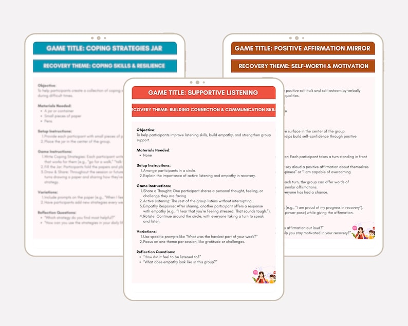 Group Therapy Games for Substance Abuse, Addiction Recovery Activities ...