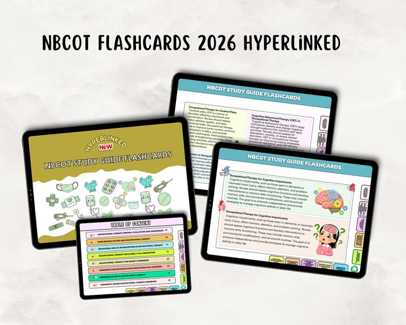 NBCOT Study Guide 2026, OT COTA Exam Prep (hyperlinked Pdf) - Etsy UK
