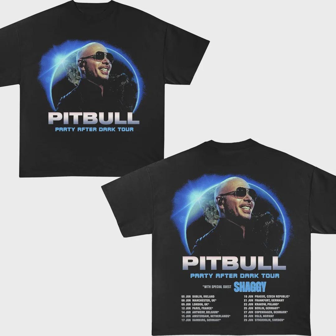 Pitbull Party After Dark Tour Shirt, Bootleg Rap Tee, Retro Music Merch ...