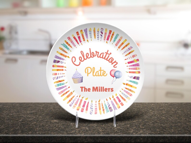 Personalized Family Celebration Plate, Custom Birthday Keepsake, Family ...