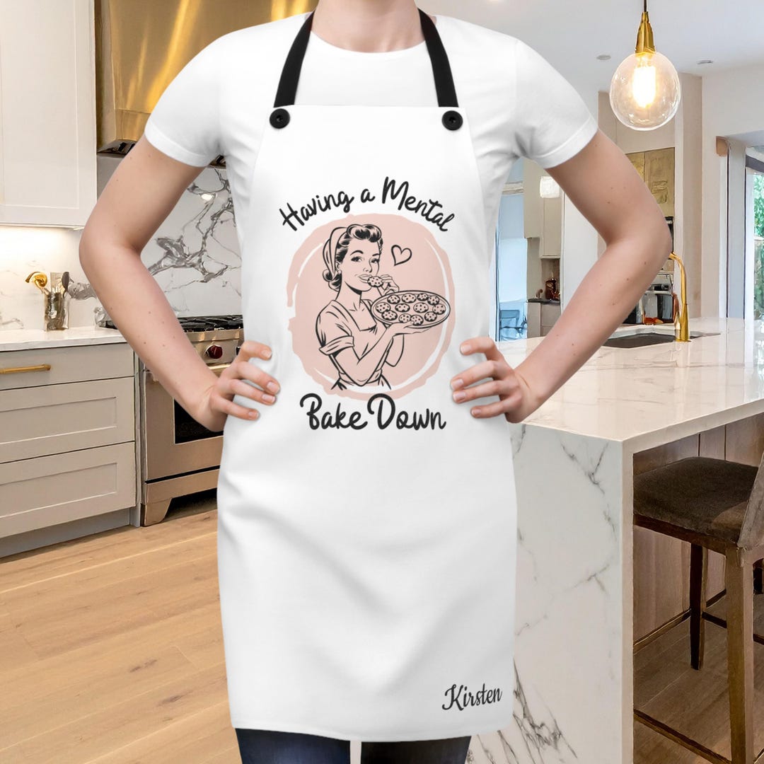 Personalized Funny 'mental Bake Down' Apron Fo Women: Sarcastic Cooking ...