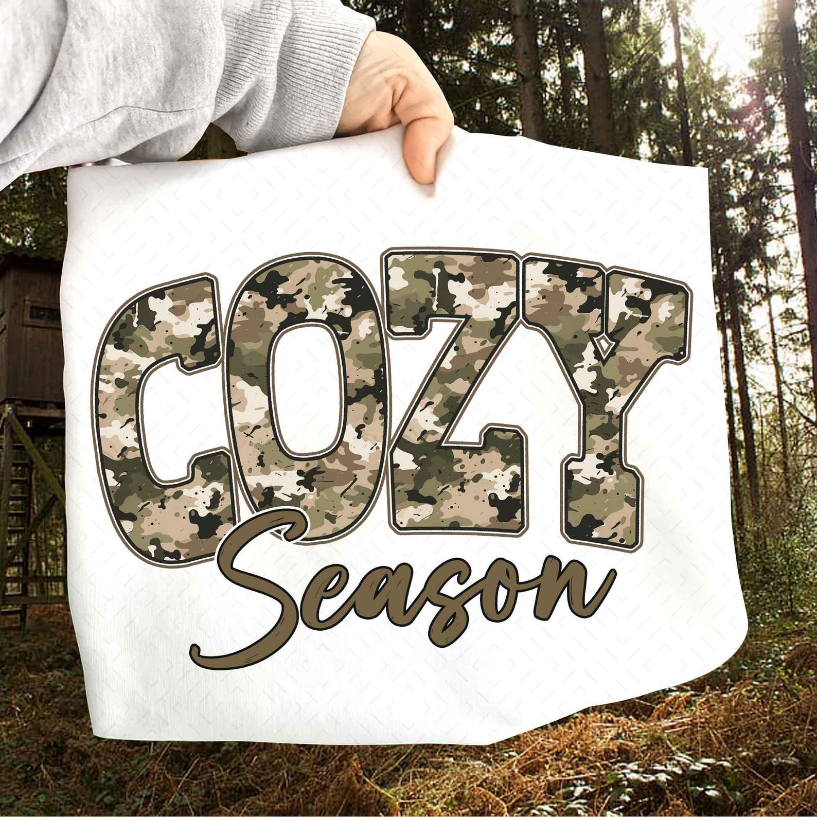 Cozy Season Camo Western PNG, Retro Camo Country Distressed Varsity ...
