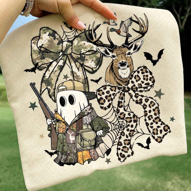Ghost Hunting Season Png, Preppy Camo Bow Png, Deer Hunting Png, Duck ...