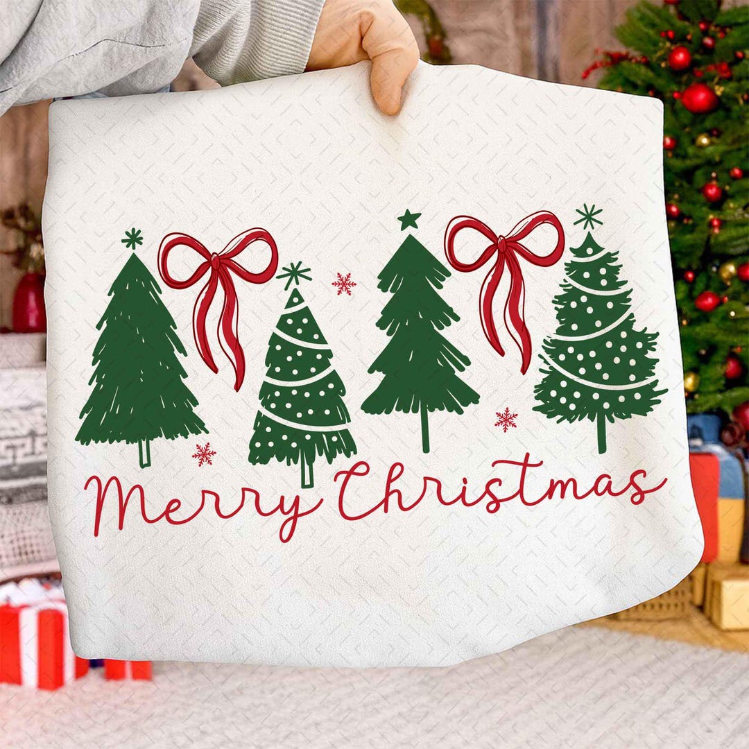 Preppy Christmas Tree Png, Christmas Coquette Bow Png, Merry Christmas ...