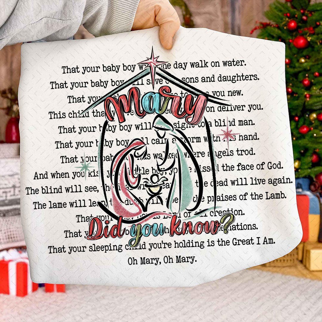 Preppy Mary Did You Know PNG, Doodle Font Christmas PNG, Faith ...