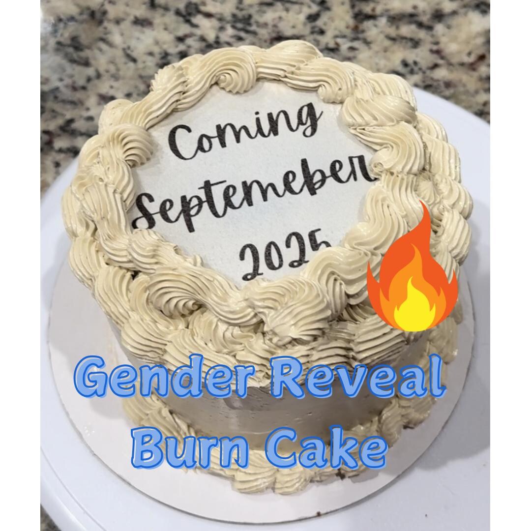 Burn A Way Cake, Gender Reveal, Custom Edible Sugar/icing Sheets (pre ...