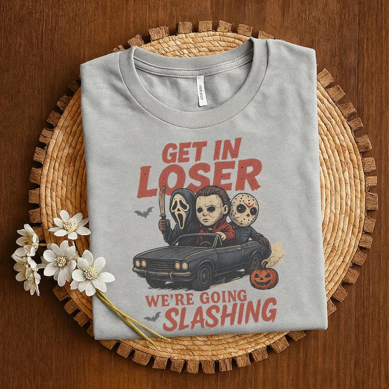 Slasher Car PNG: Horror Villains Halloween Shirt Design (digital ...