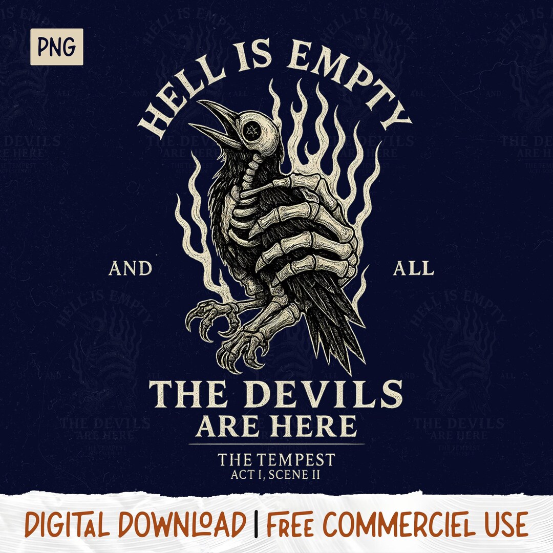 Gothic Raven PNG: Shakespeare Quote, Skeleton Bird Art (digital ...
